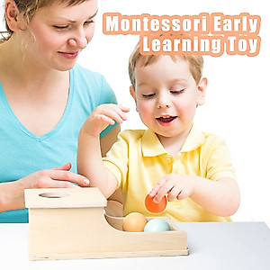 Busy edition Montessori Toys for Babies 6-12 Months Object Permanence Box Wooden Ball Drop Toy Play for 6 Month 1 2 3 Year Old Toddlers Infant Early Age Toy