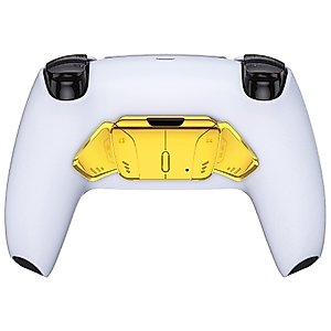 Chrome Gold Replacement Redesigned K1 K2 K3 K4 Back Buttons Housing Shell for PS5 Controller eXtremeRate RISE4 Remap Kit - Controller & RISE4 Remap Board NOT Included