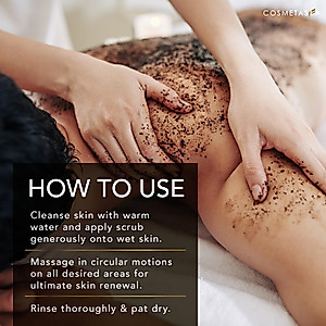 Cosmetasa Organic Arabica Coffee Scrub Bundle with Exfoliating Gloves - 2 in 1 Coffee Face Scrub + Coffee Exfoliating Body Scrub for Women & Men - Natural Coffee Scrub Body Exfoliator for Cellulite