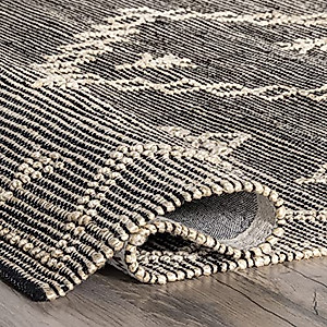 nuLOOM Julianne Moroccan Jute Runner Rug, 2' 6" x 6', Grey