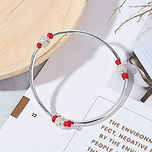 PH PandaHall 220pcs Noodle Tube Beads 4 Sizes Silver Long Curved Tube Noodles Beads Brass Tube Spacer Beads for DIY Wrist Bracelet Anklet Necklace Earring Jewelry Making(50mm, 40mm, 30mm, 25mm)