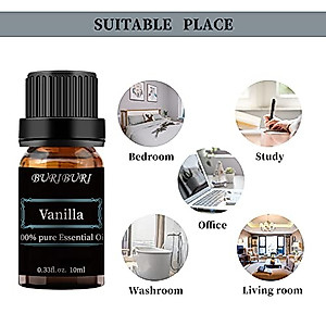 2pcs Vanilla Essential Oils for Massage, Diffuser, Humidifier - 100% Pure Fragrance Oil 10ML