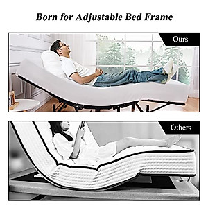 Homhougo 8-Inch Mattress Twin XL, Dual Layers Memory Foam Mattress, Convoluted Foam Mattress for Adjustable Bed Frame,CertiPUR-US Certified, Medium-Firm