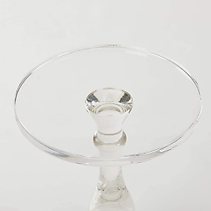 LIKENOW Acrylic End Table,Acrylic Side Table,Modern Nightstand with Clear Small Round Top and Solid Post for Living Room,Bedroom and Lobby 13.5x13.5x19.5 High inches