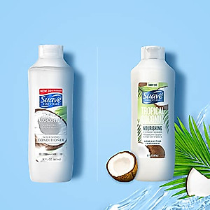 Suave Essentials Nourishing Conditioner for Dry Hair Tropical Coconut Infused with Coconut Extract and Vitamin E 30 oz