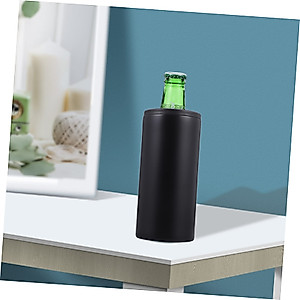 SHOWERORO 1pc Vacuum Insulation Tank Beer Chiller Bucket Insulated Can Cooler Beer Cooling Bucket Beverage Cooler Beer Bottle Can Cooler Travel Cup Stainless Steel Soft Drink Child Fashion