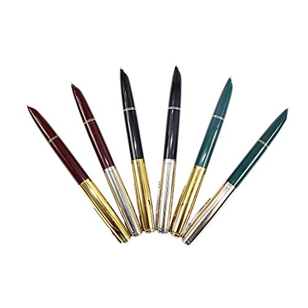 Ranvi Hero 616 Fountain Pen With Iridium Tipped Nib.3 PCS Golden Cap, 3 PCS Sliver Cap.