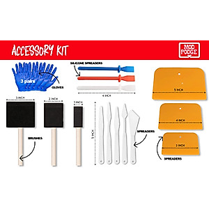 Mod Podge Bundle, 8 Ounce Gloss and Matte Medium Waterproof Sealer, Pixiss Accessory Kit with Foam Brushes, Gloves, Glue Spreaders and More 8oz