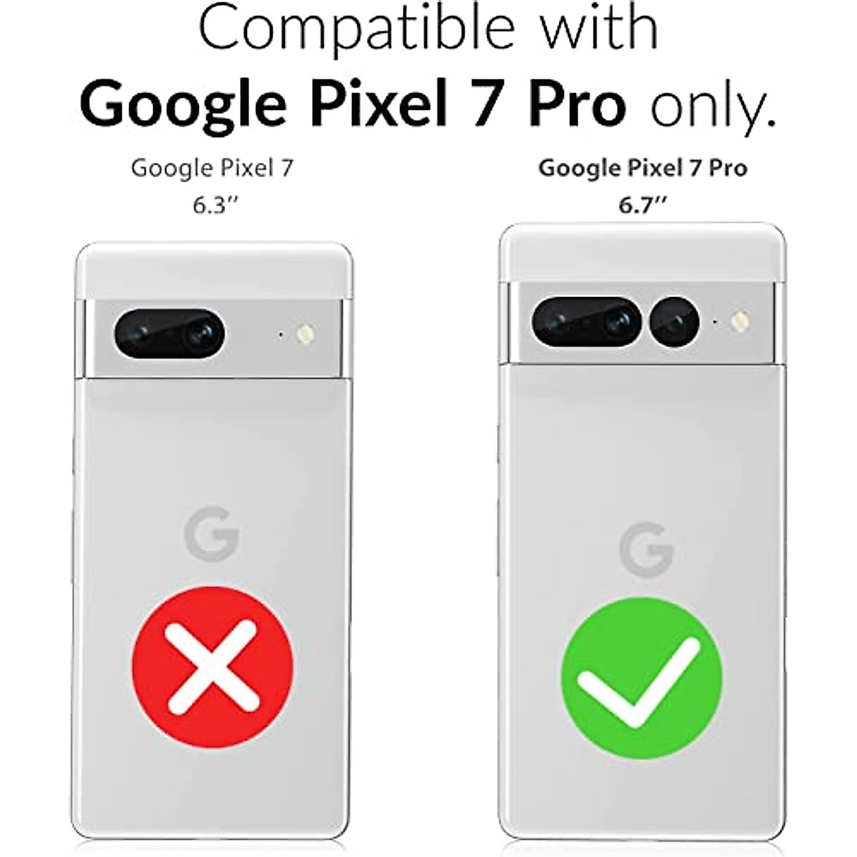 Google Pixel 7 Pro Case with Screen Protector, Dual Guard Shockproof Protection Military Grade Heavy Duty Dual Layer Case for Google Pixel 7 Pro (Black)