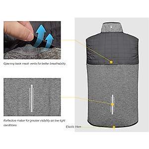 Little Donkey Andy Men's Lightweight Golf Vest Gray 2XL