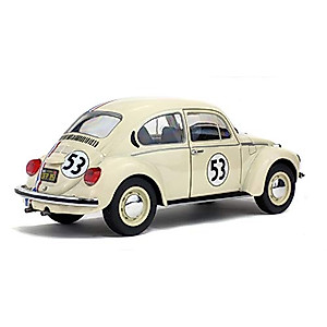 Solido 421184040 1:18 VW Käfer 1973 Volkswagen Beetle 1303 Racer 53" Die-Cast Model, Beige, Scale