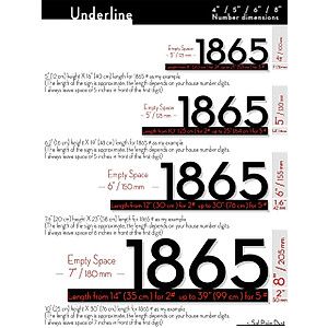 Modern House Numbers - Black with Black Acrylic - Contemporary Home Address - Underline Sign Plaque - Door Number - Apartment - Hotel Room