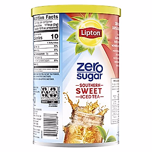 Lipton Iced Tea Mix, Sugar-Free, Southernn Sweet Tea, Makes 28 Quarts, 8.1 Ounce(Pack of 1)