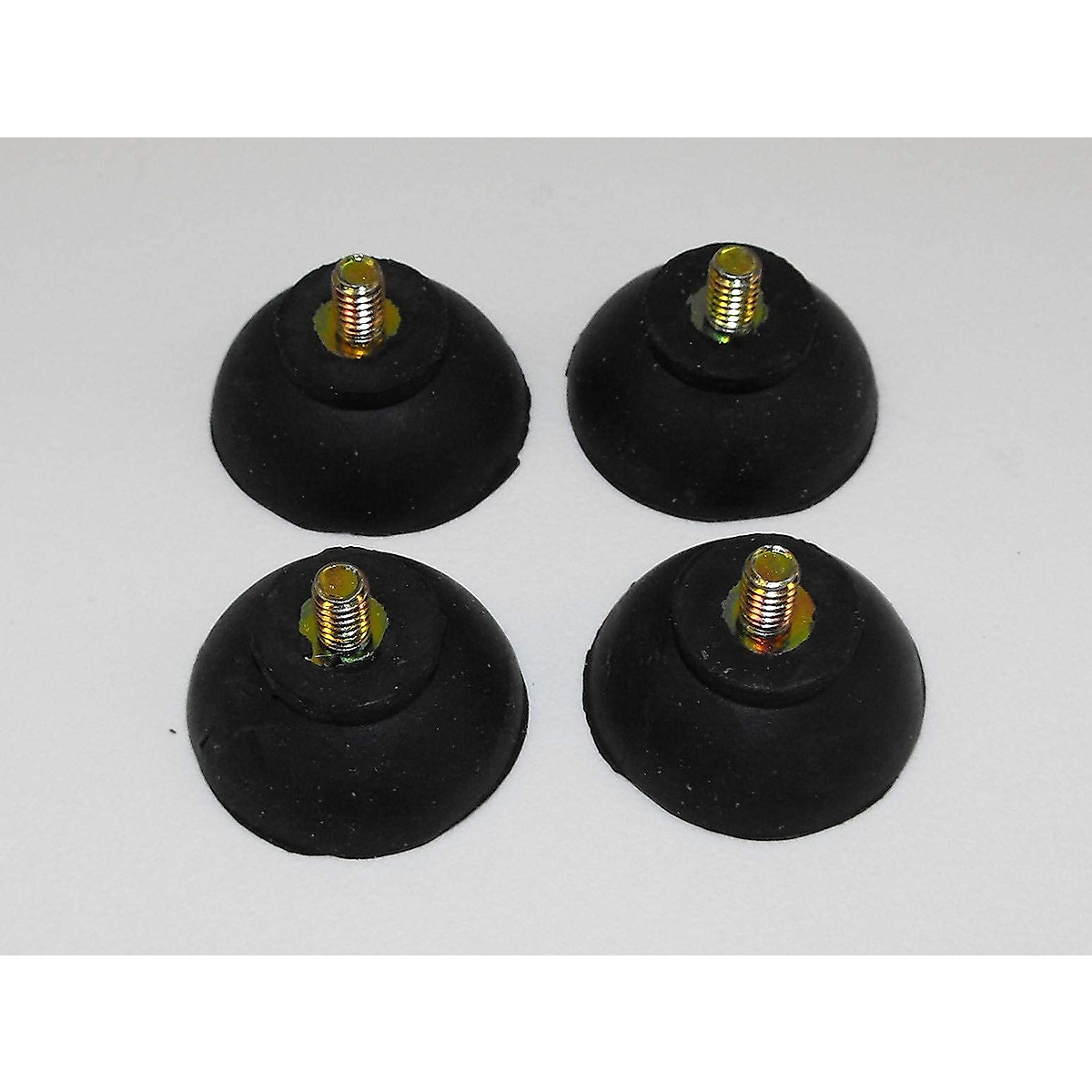 JL Missouri Parts 4X #8-32 1/4" Screw in 1" Rubber Suction Cups, 7/16" Tall, Made in USA Foot Isolator