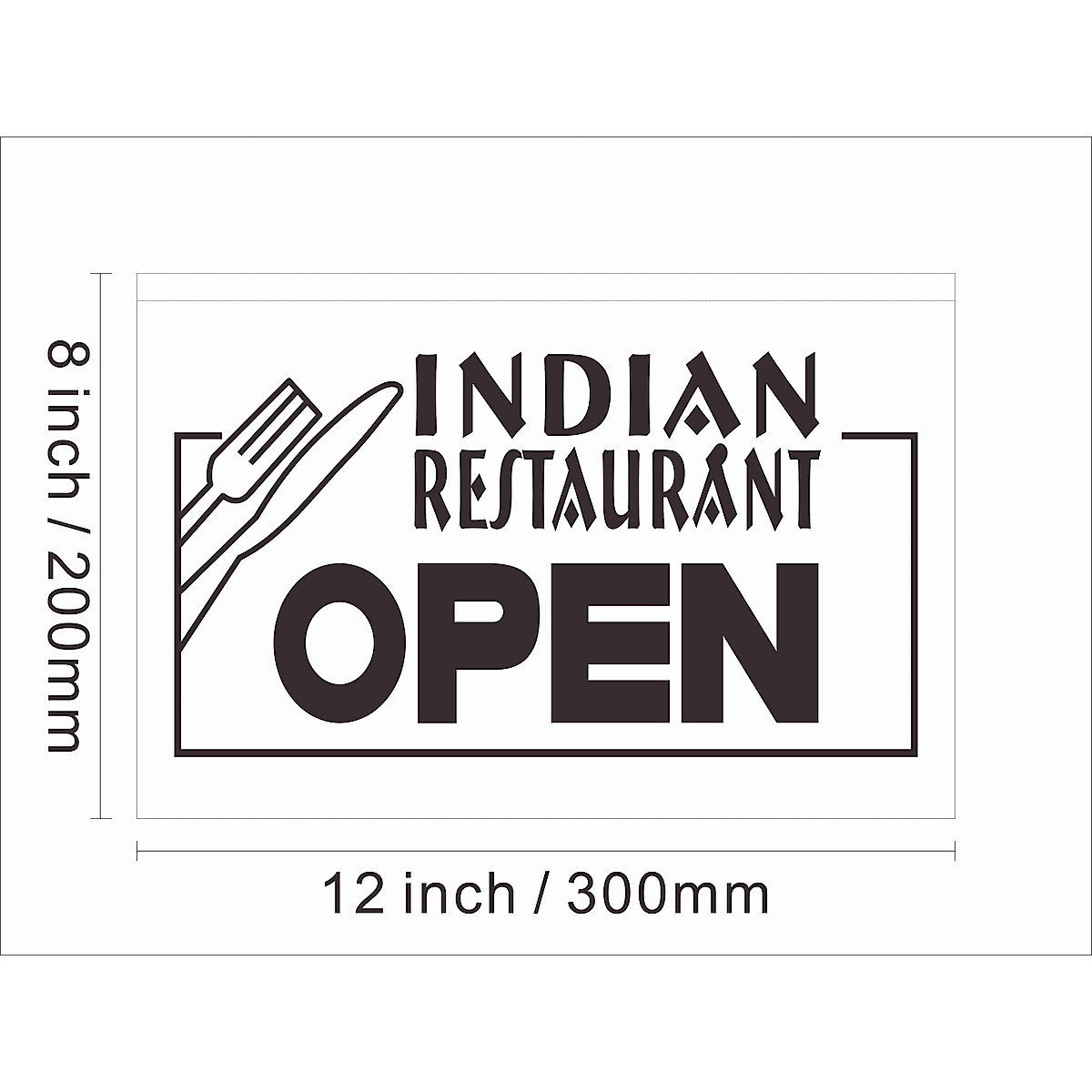 110044 Indian Restaurant Open Curry Food Cafe Decor Display LED Light Neon Sign (12" X 8", White)