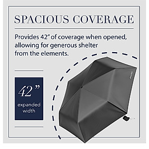 Nautica 2-Pack 3-Section Auto-Open Auto-Close Umbrella - Sturdy Rainy Day Protection with Ergonomic Rubber Coated Handle