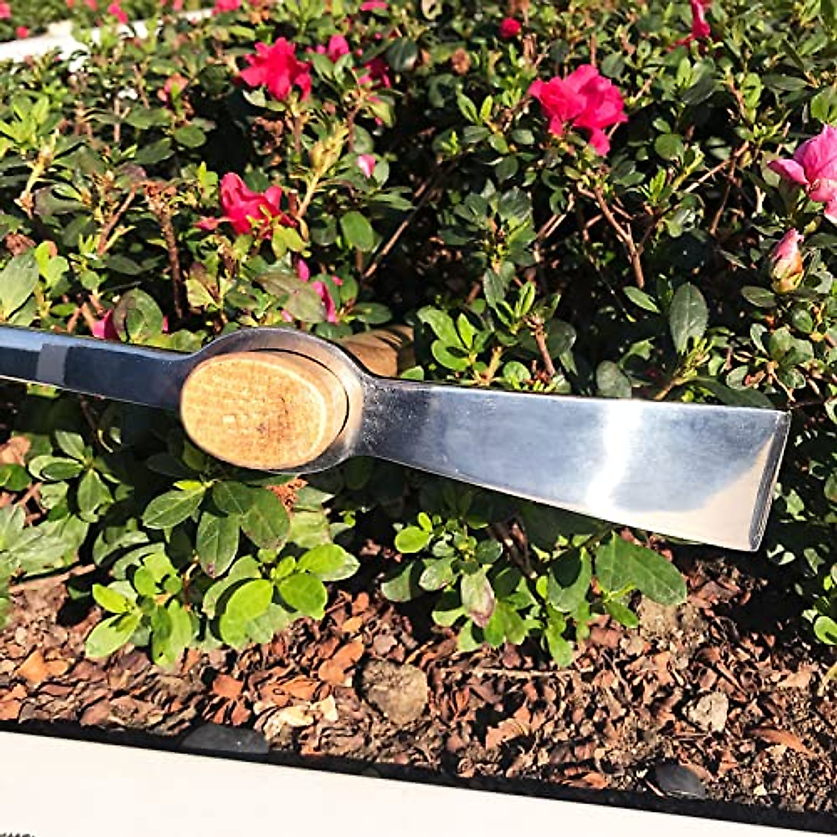 DAUERHAFT Hand Tiller, Convenient Hoe Garden Tool with Hardwood Handle, Easy to Use Stainless Steel Hand Cultivator, Digging Weeding for Storage and Use