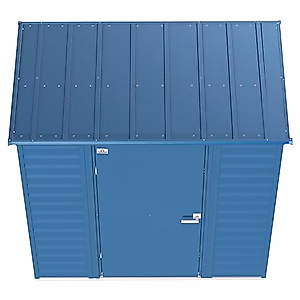 Arrow Sheds 6' x 4' Outdoor Steel Storage Shed, Blue