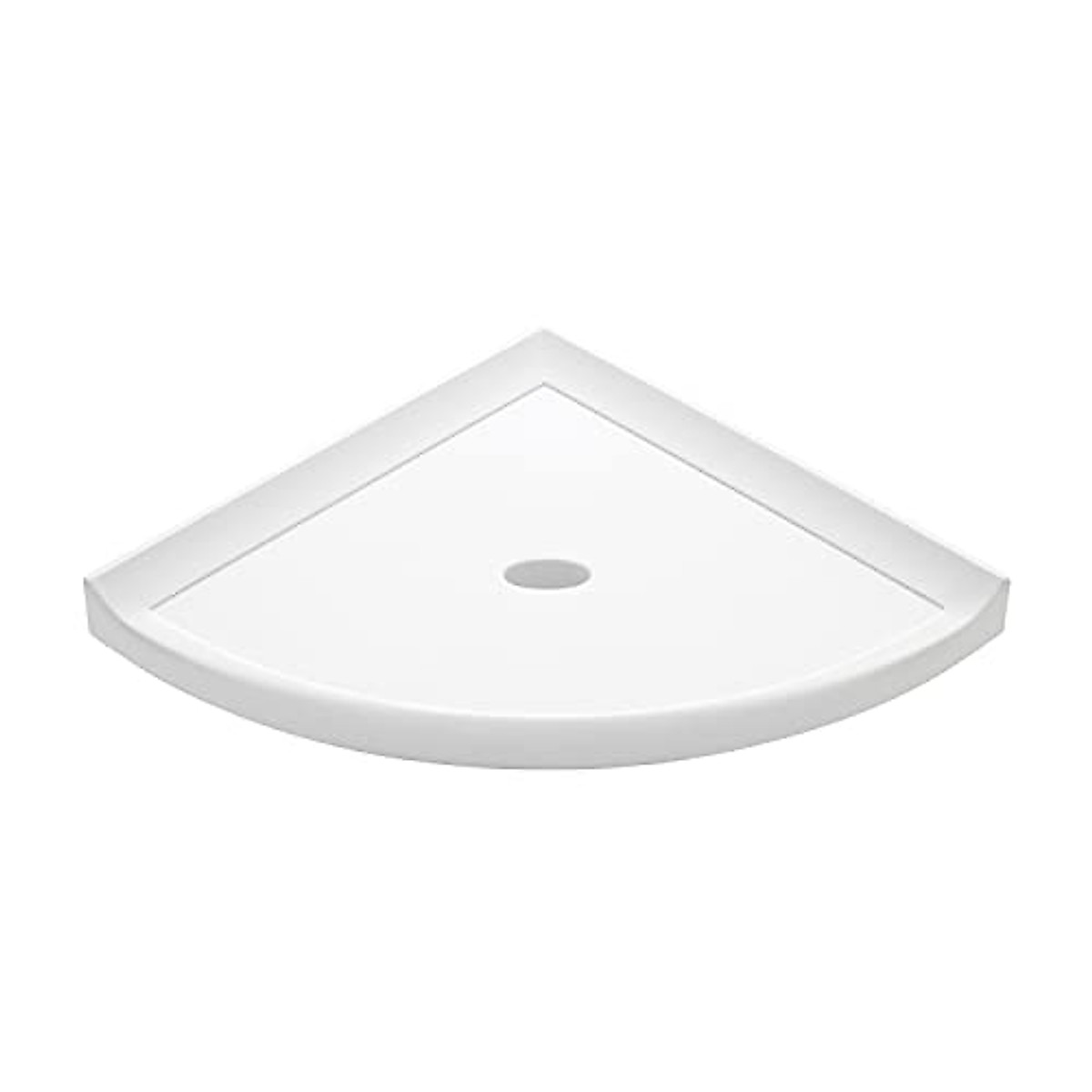 Questech Décor 8 Inch Corner Shower Shelf Bathroom Caddy, Lugged For New Construction, Corner Shower Shelf For Tiled Shower Walls, Corner Bathroom Shelf, 8 Inch Metro Lugged, Bright White Matte