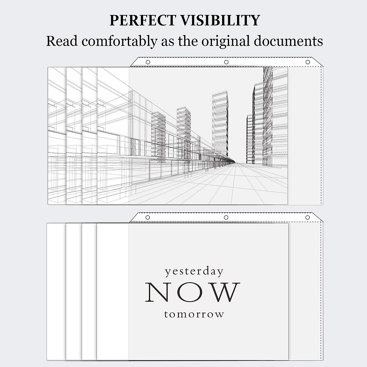 Teskyer Sheet Protectors 8.5 x 11 Inches, Clear Page Protectors for 3 Ring Binder, Letter Size Plastic Sleeves for Binders