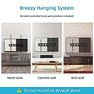 Height Adjustable TV Wall Mount, Bracket for Most 42-75 inch LED, LCD Monitor and Plasma TVs, Holds up to 132lbs, Max VESA 600x400mm by XINLEI (MFA6)