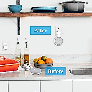 HomeMount Wall Mount for Google Home Mini or Google Nest Mini (2nd Gen),Space-Saving Outlet Holder Accessories for Google Mini Voice Assistant (White)