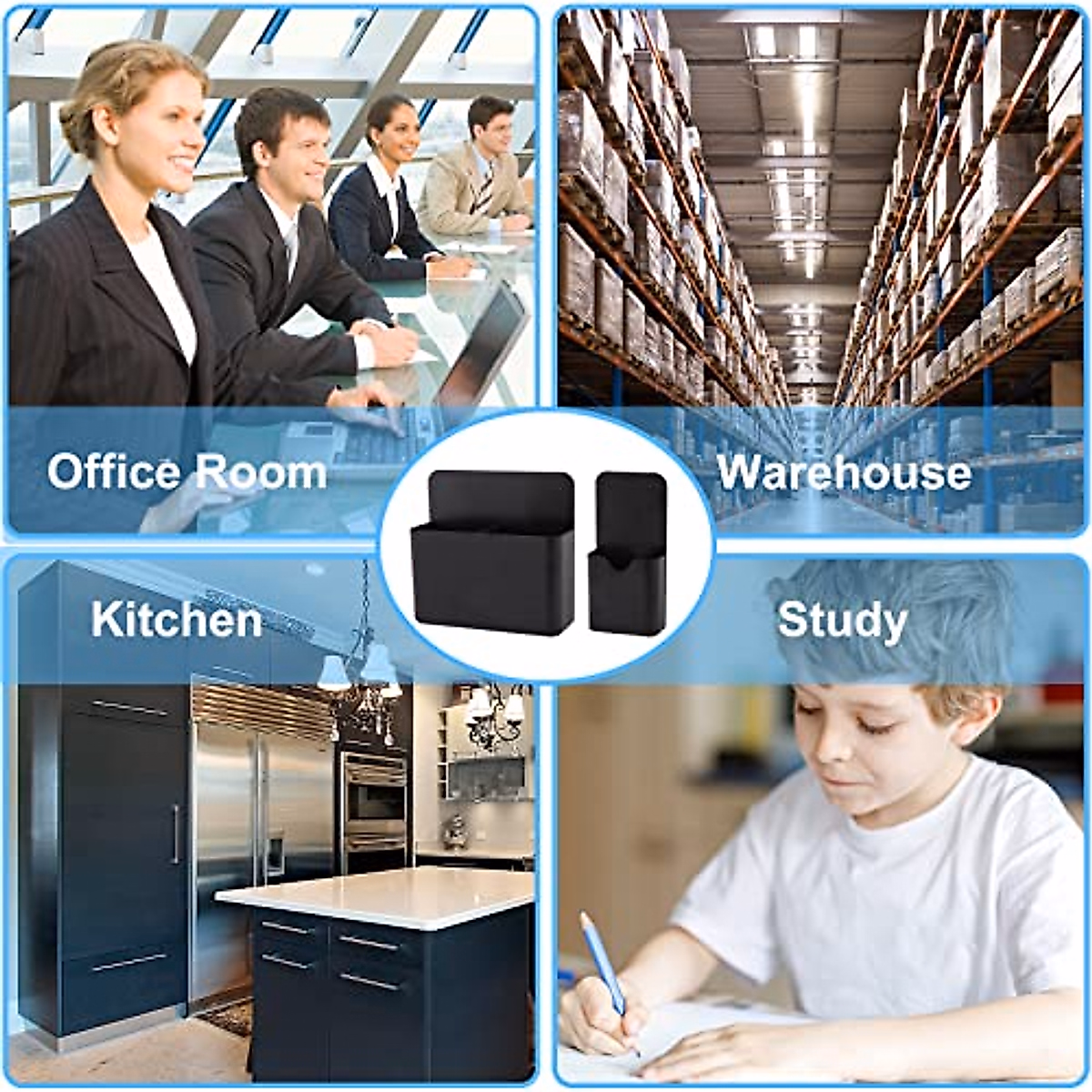 KITANIS Magnetic Pen Holder,2 Pack Magnetic Dry Erase Marker Holder with Generous Compartments,Strong Magnet Storage Marker Pen Pencil Organizer for Refrigerator,Whiteboard,Locker Accessories