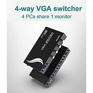 MT-VIKI 4 port VGA Switch Video Selector Switcher Box (4 input 1 output)