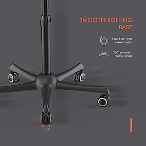 TASALON Ionic Hooded Dryer, 1875 Watts Sit Under Hair Dryer Bonnet with 3 Temperature Settings, Hooded Hair Dryer for Home Spa and Salon, Orange