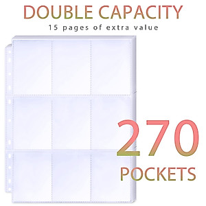 30 Pack A5 Mini 3 Ring Binder Photo Sleeves (15 Pack)