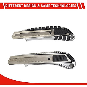 NESTER Utility Knife Retractable Box Cutter, 20 Blades(3/4" 18mm Wide Blade Cutter) Retractable, Compact, Extended Use for Construction, Heavy Duty, Office, Home, Arts, Crafts, Hobby
