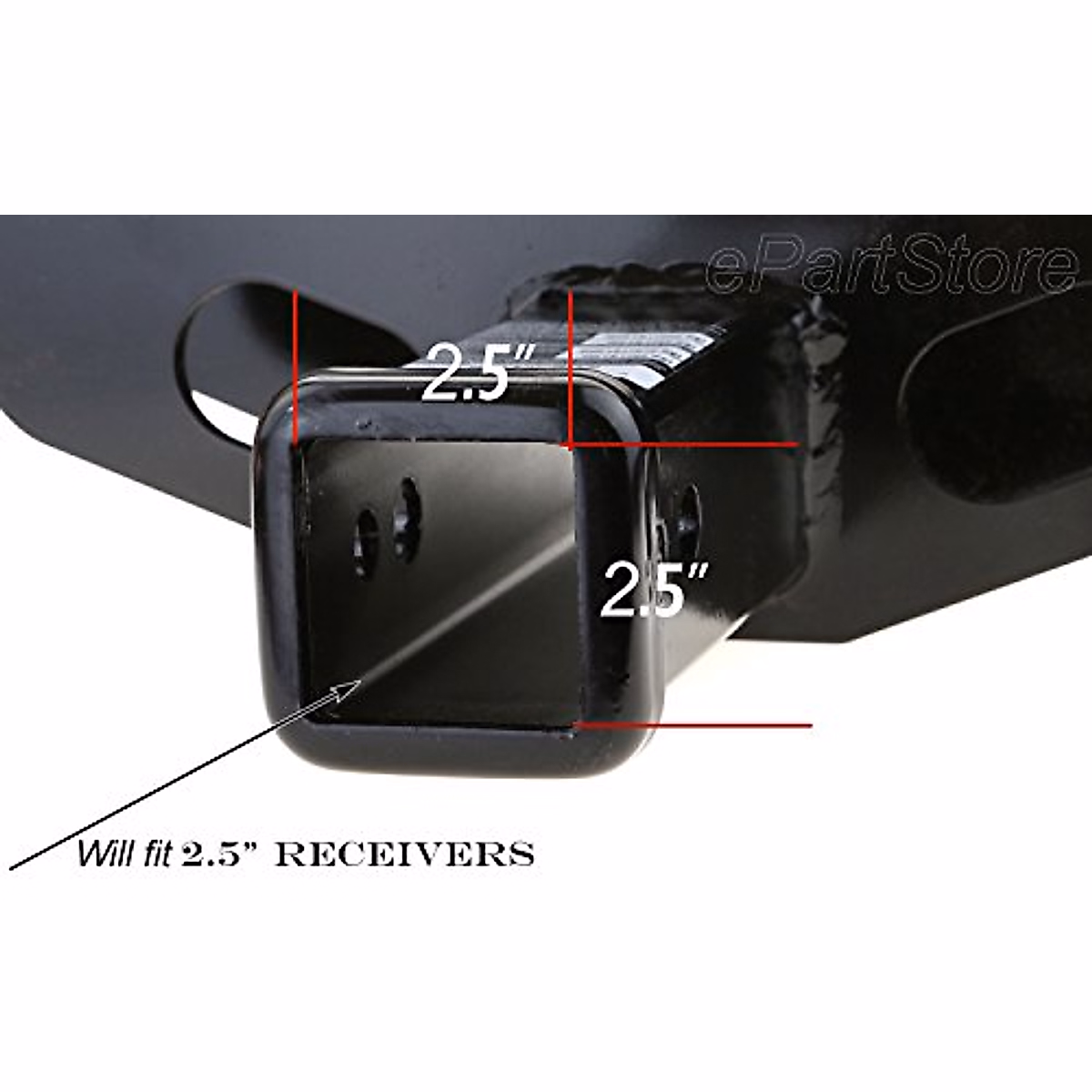 LFPartS 2.5" to 2" Metal Trailer Receiver Hitch Adapter Sleeve