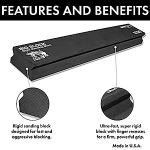 Motor Guard - BGR161 BGR16-1 Rigid PSA Sanding Block, 2 5/8" x 16"