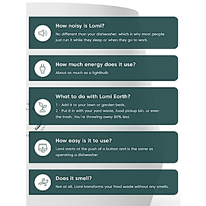 Lomi 1.3 – 3L, Electric Composter (45 Cycles), World’s First Smart Waste That Turns Waste into Natural Fertilizer with a Single Button, Indoor Compost - Kitchen Food Recycler (White, Lomi 1.3)