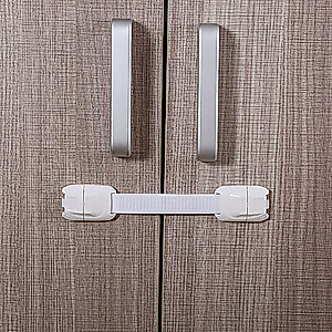 Toxz 4Pcs Baby Safety Drawer Locks Baby Safety Door Drawer Lock Safety Protection,Refrigerator Locks with Adhesive,PP Material,Good Flexibility,Microwave Ovens Locks