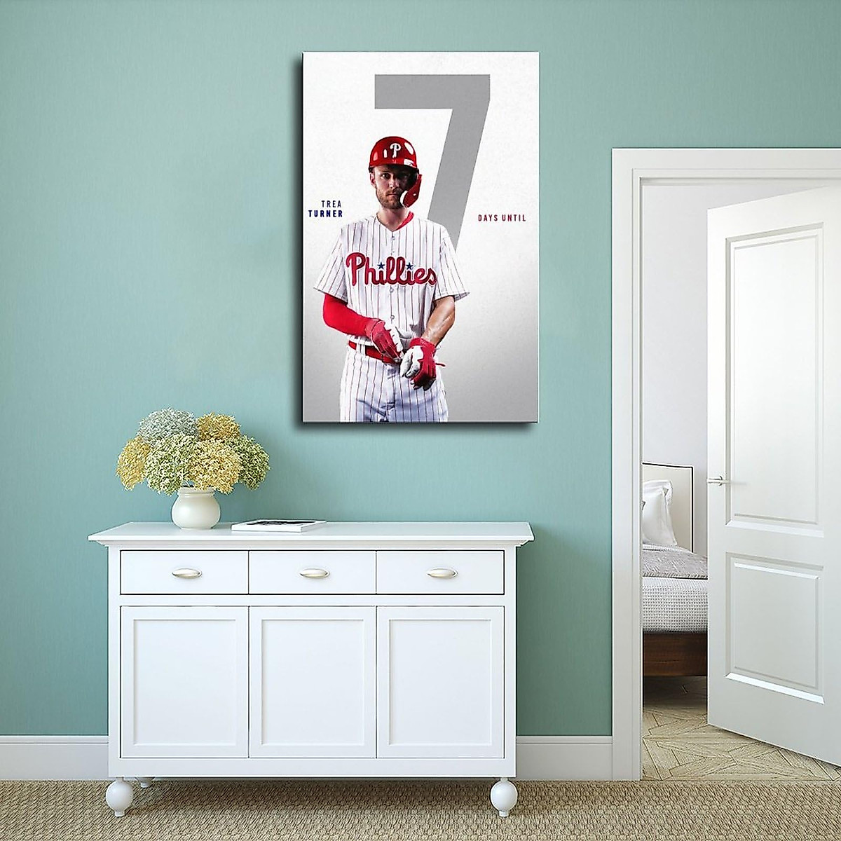Trea Turner Baseball Poster4 Canvas Art Posters Home Fine Decorations Unframe:24x36inch(60x90cm)
