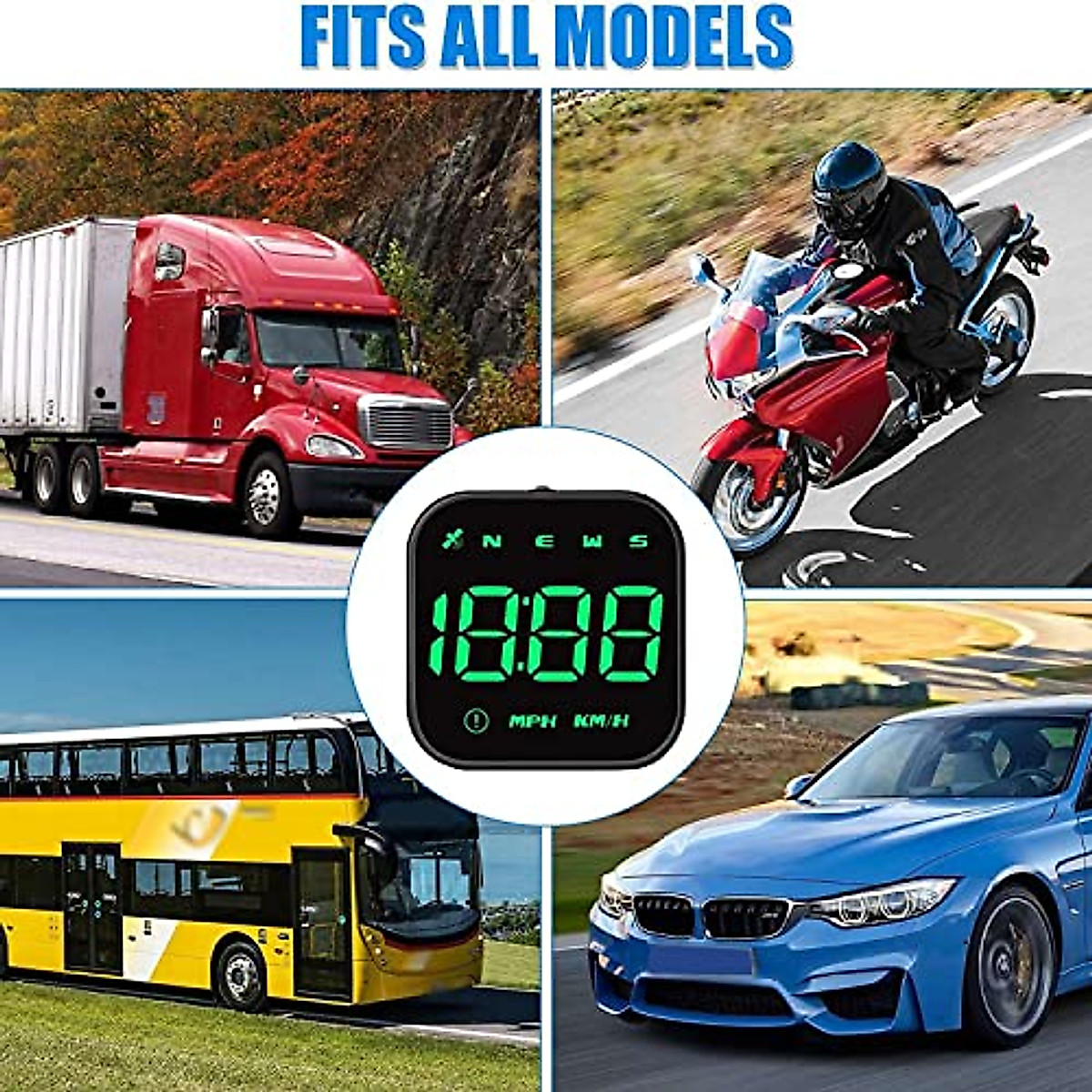 MAKIVI Car Speedometer with Speed, Overspeed Car Alarm Fatigue Driving Reminder for All Car Motorcycle