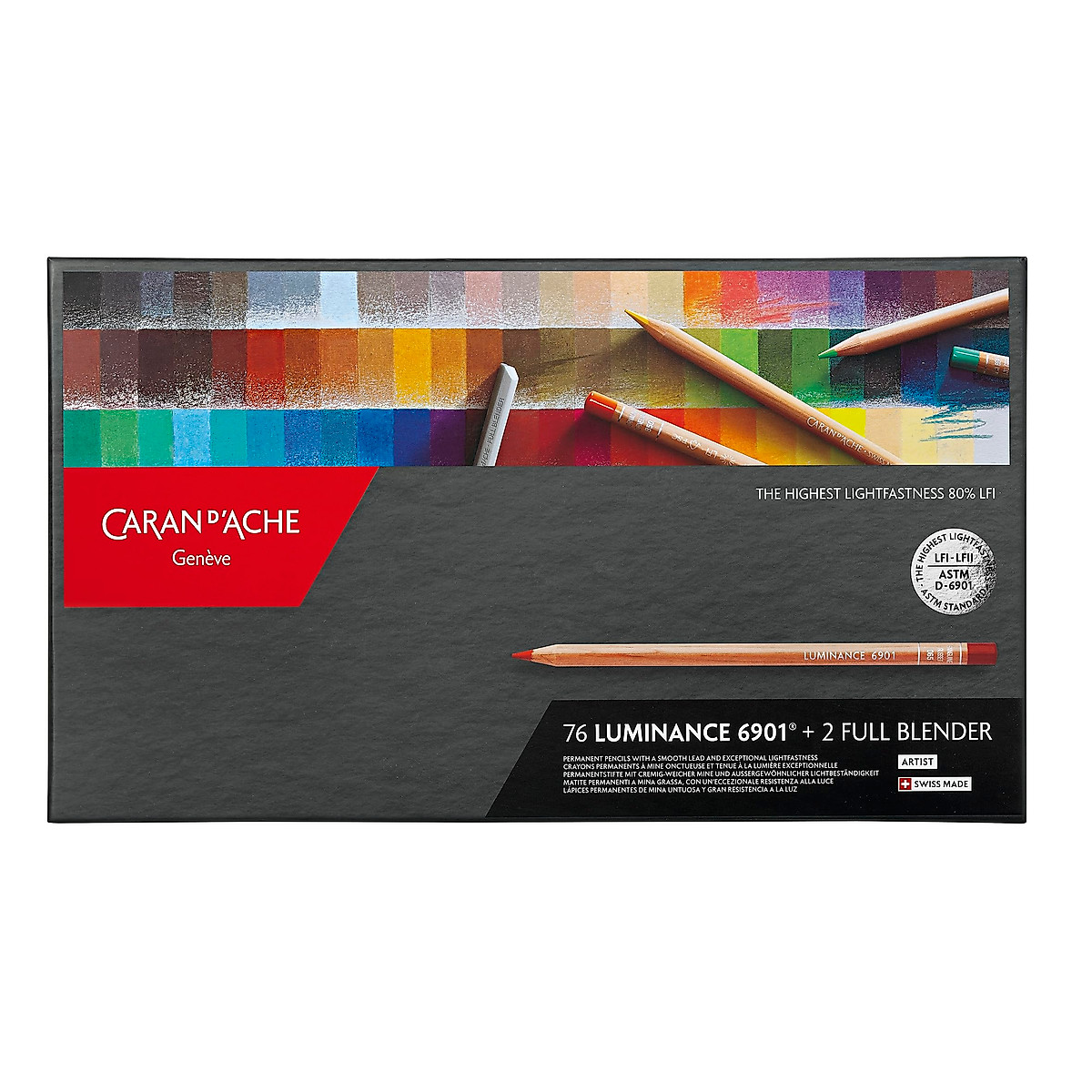 Caran d'Ache Luminance 6901 Clr Pncl Set 76 Artist Rng