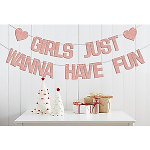 WFKLDF Girls Just Wanna Have Fun Banner Party Decorations Bridal Shower Bachelorette Party Decorations Girls Night Decorations Girls Birthday Party Decor Supplies