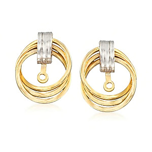 Ross-Simons 14kt 2-Tone Gold Love Knot Earring Jackets