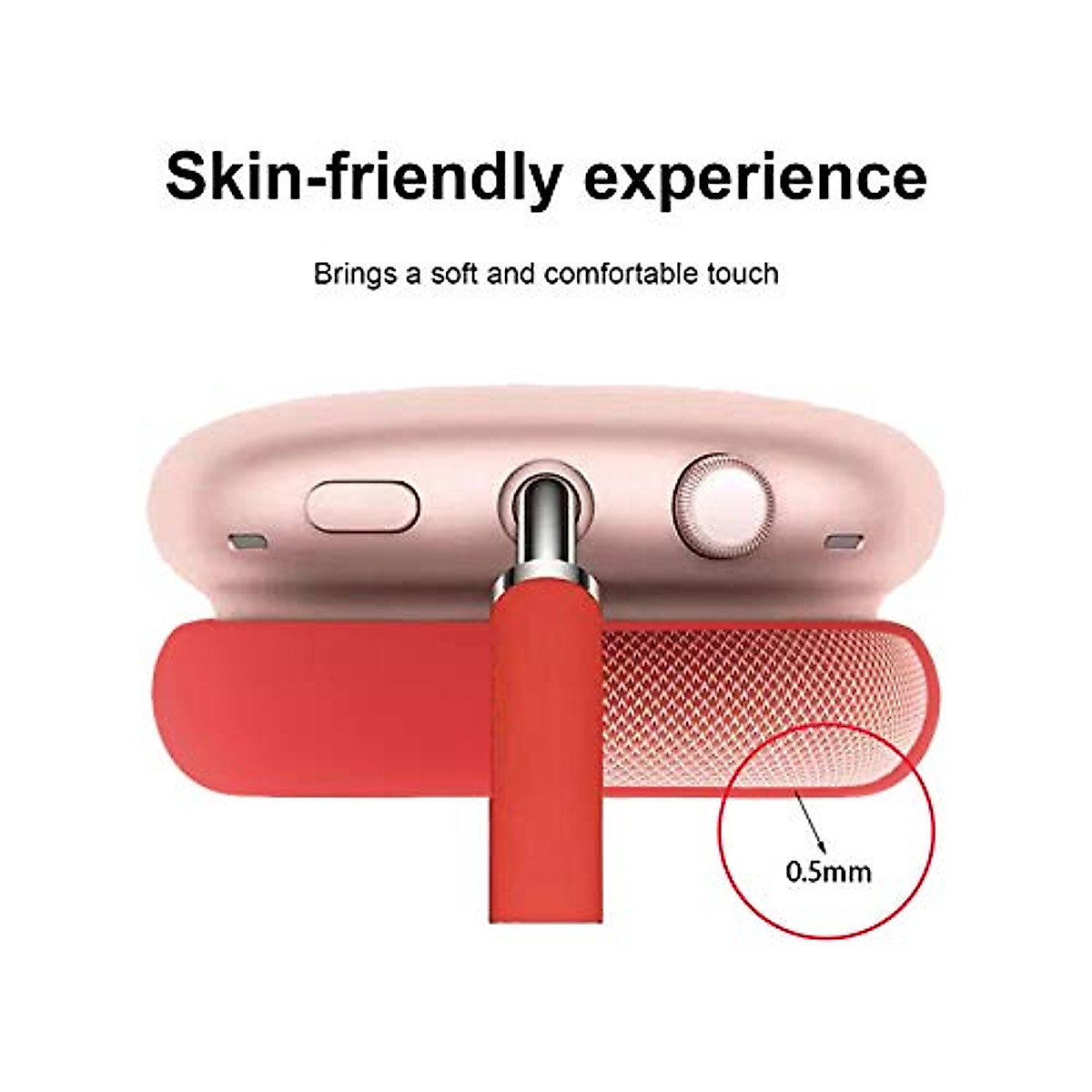 Tucana Silicone Earpad Case Compatible for AirPods Max, Earcup Cover Protector Red