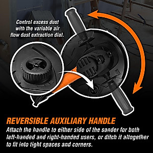 WEN DW1085 10-Amp Variable Speed Handheld Drywall Sander with Dust Hose and Collection Bag , Black