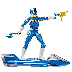 Power Rangers Lightning Collection in Space Blue Ranger & Galaxy Glider 6-Inch Premium Collectible Action Figure Toy, Multiple Accessories