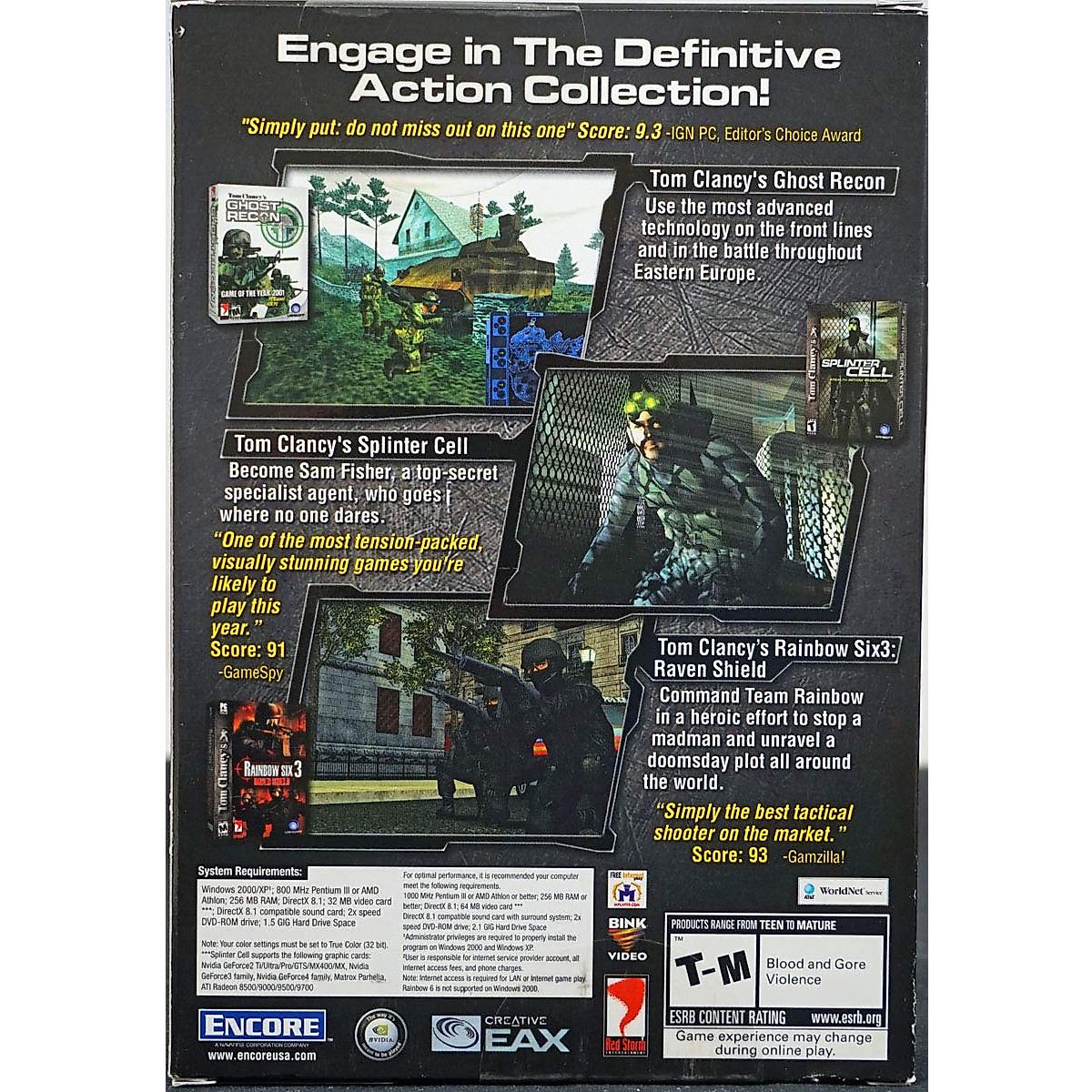 Ubisoft Tom Clancy's Triple PC Game Pack (Splinter Cell + Ghost Recon + Rainbow Six 3 Raven Shield)