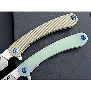 Eafengrow EF939 Folding Pocket Knife D2 Steel Blade G10 Handle EDC Tool Knife for Camping Survival and Outdoor (Jade)