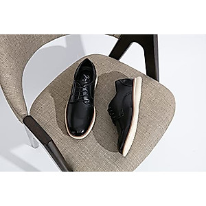 Jousen Men's Black Dress Shoes Formal Lace Up Casual Dress Shoes for Men Oxfords Shoes (AMY733 Black 10)