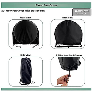 Industrial Fan Cover, Waterproof and Dustproof Cover for 24" High Speed Blower, Outdoor and Indoor Heavy Duty Material Floor Fan Cover