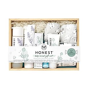 The Honest Company Baby Arrival Gift Set | Newborn Essentials Welcome Box | Diapers, Wipes, Personal Care, Diaper Rash Cream