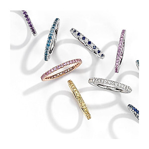 Jewelrygift Created-Pink Sapphire Gtone Band Ring Rose Gold Plated Beautiful Design Luxury gift perfect wedding or for Men and women US Ring Size: 6