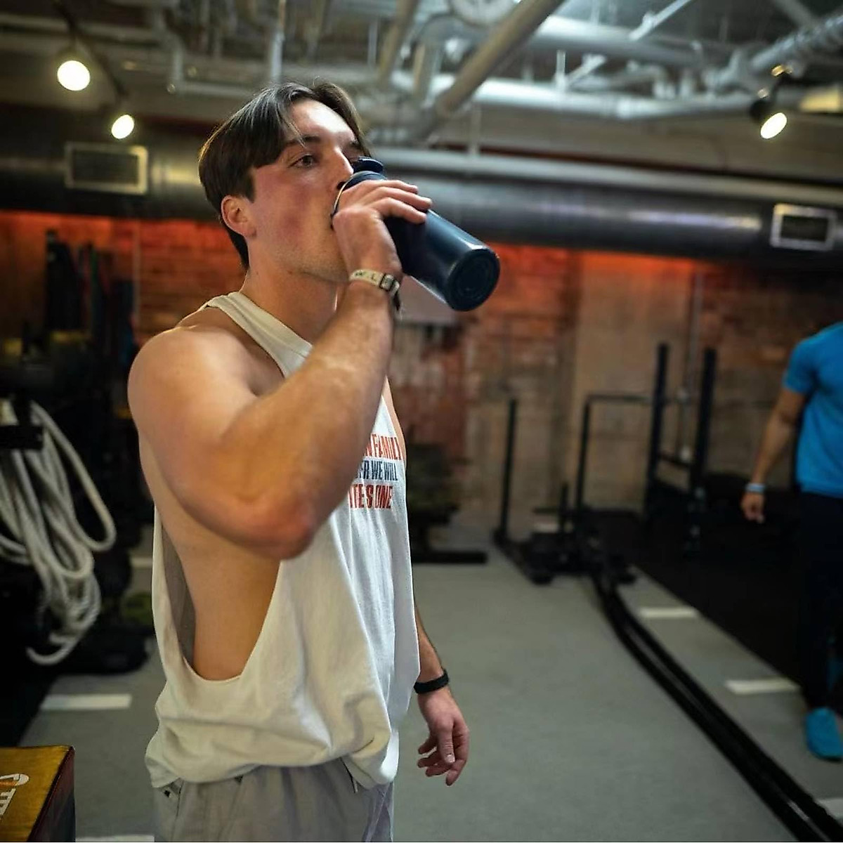 BOTTLE BOTTLE Insulated Coffee Tumblers with Dual-use Lid and Straw Double Walled Iced Travel Coffee Mug for Woman and Man 18 oz Stainless Steel Tumbler with Handle(Dark Blue)